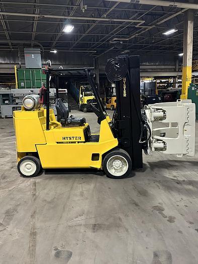 Used 12,000 POUND CAPACITY HYSTER MODEL S120XL2S FORKLIFT WITH PAPE...