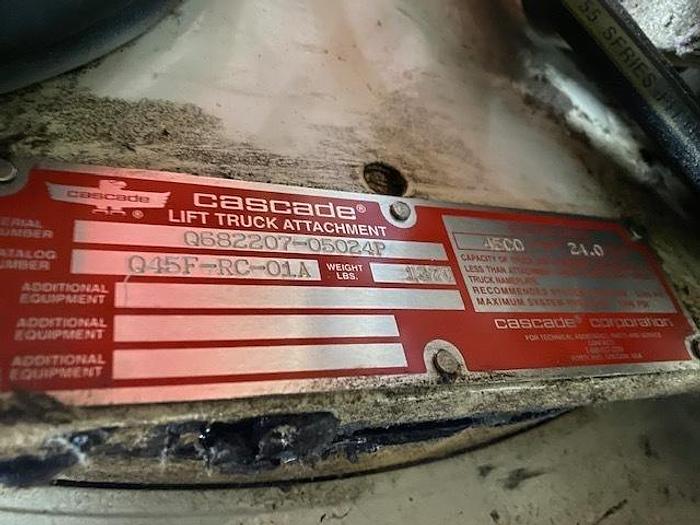 Used Sold CASCADE Q45F-RC-01A 48" DIA. ROLL CLAMP CLASS III Pe...