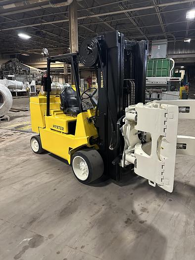 Used 12,000 POUND CAPACITY HYSTER MODEL S120XL2S FORKLIFT WITH PAPE...