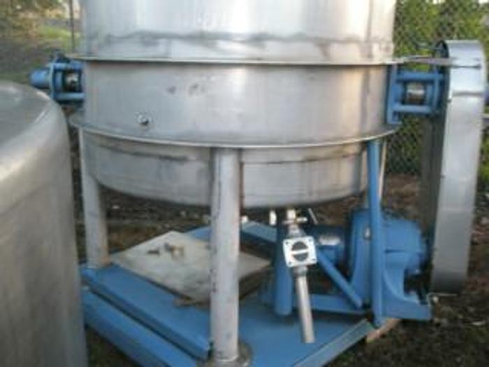 Used Tank, 800 Gallon, 316 Stainless Steel 5' X 6', Hot Break, Coil, # ...