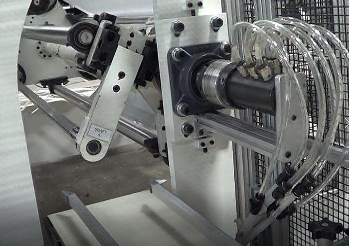 Used 48" WIDE PINNACLE WIPE CONVERTING TURRET SLITTER REWINDER...