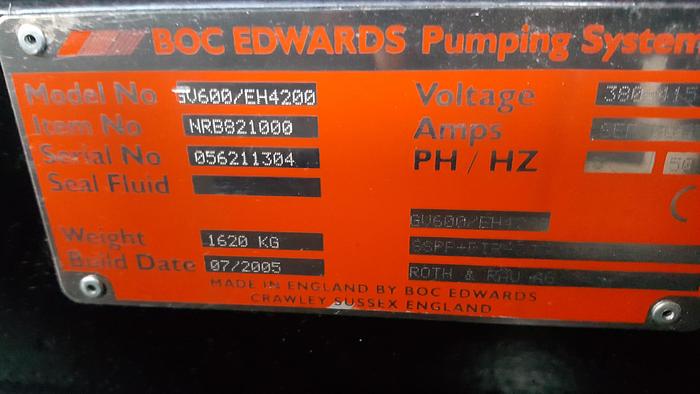 Used Edwards GV600/EH4200 Dry Pumps for Sale at Tara Semiconductor ...