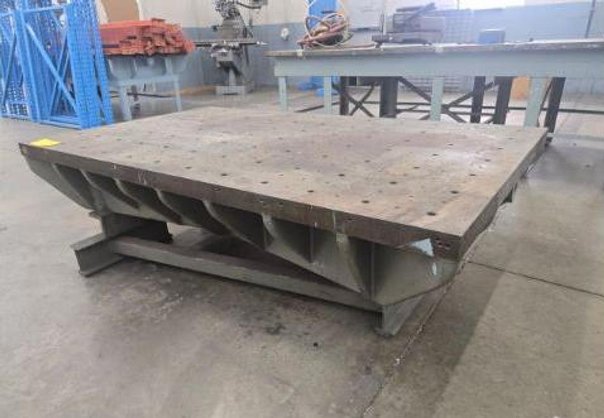 Used 6' x 42" Heavy Duty 2" Thick Top Cast Iron Setup Fixture Table for ...