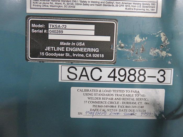 Used 2004 Jetline ALC-401-6 103" Robotic Longitudinal Seam Welder ...