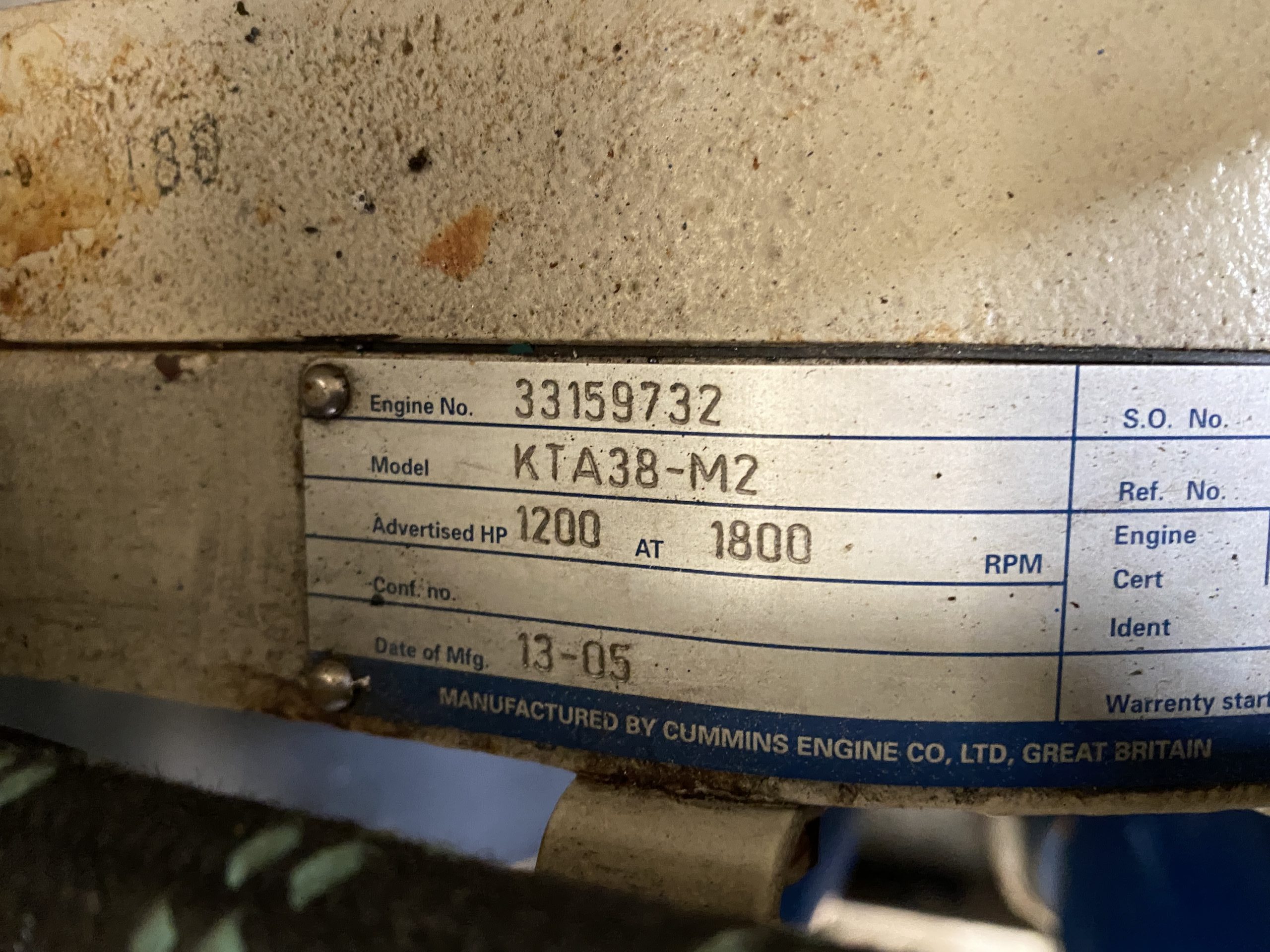 Used 2005 CUMMINS KTA38-M2 for Sale at VIMO Trading Co. B.V.
