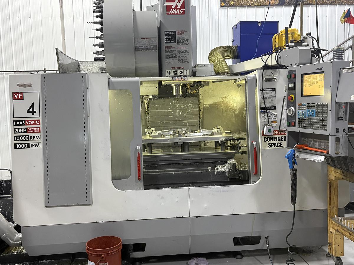 Used Haas VF4 CNC Vertical Machining Center for Sale in Wisconsin