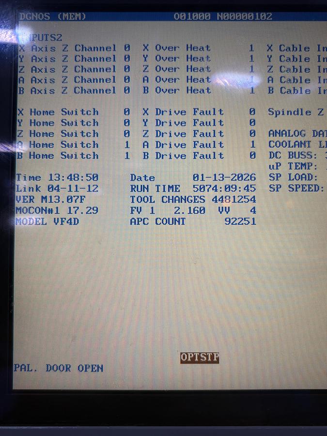 Used Haas VF4 CNC Vertical Machining Center for Sale in Wisconsin