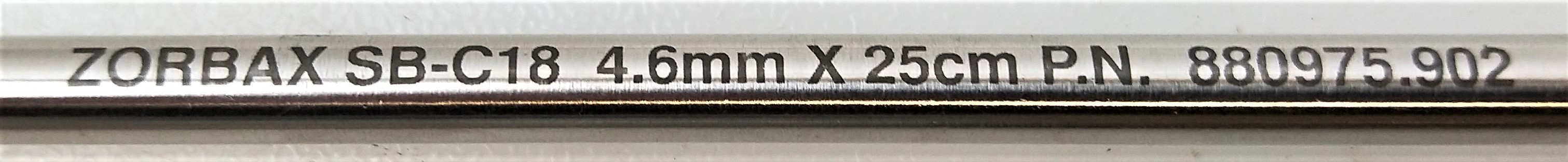 Used Agilent Zorbax Sb C18 Hplc Column 25 Cm × 4 6 Mm X 5µm For Sale At Chemistry Rg Consultant