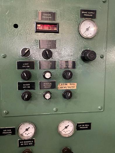 62" WIDE SHAR MANUFACTURING CENTERWIND INSPECTION AND REWIND M...