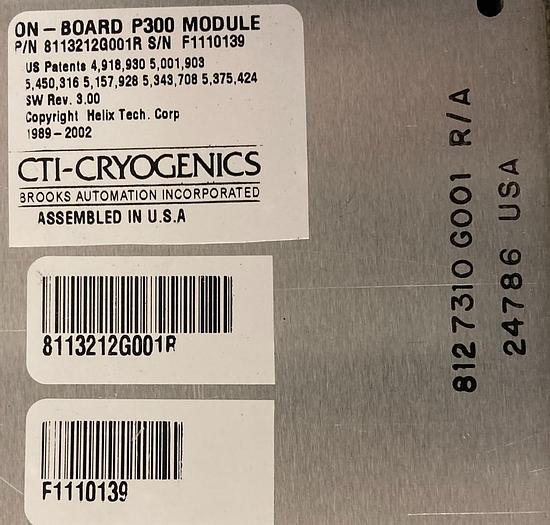 Used CTI-CRYOGENICS 8113212G001 CRYO PUMP CONTROLLER for Sale at Ta...