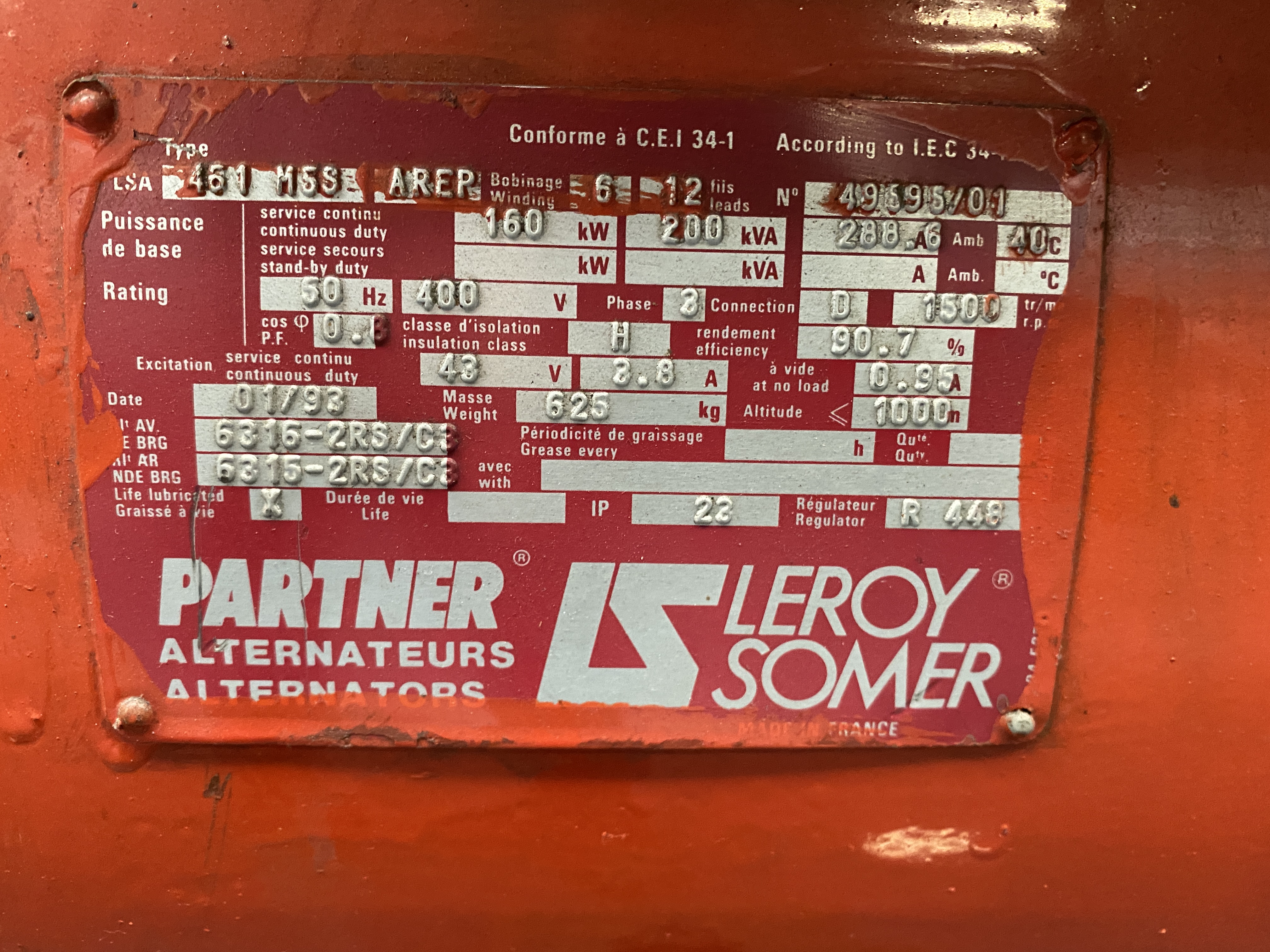 Used MAN D2866TE / LEROY SOMER 200 KVA for Sale at VIMO Trading Co....
