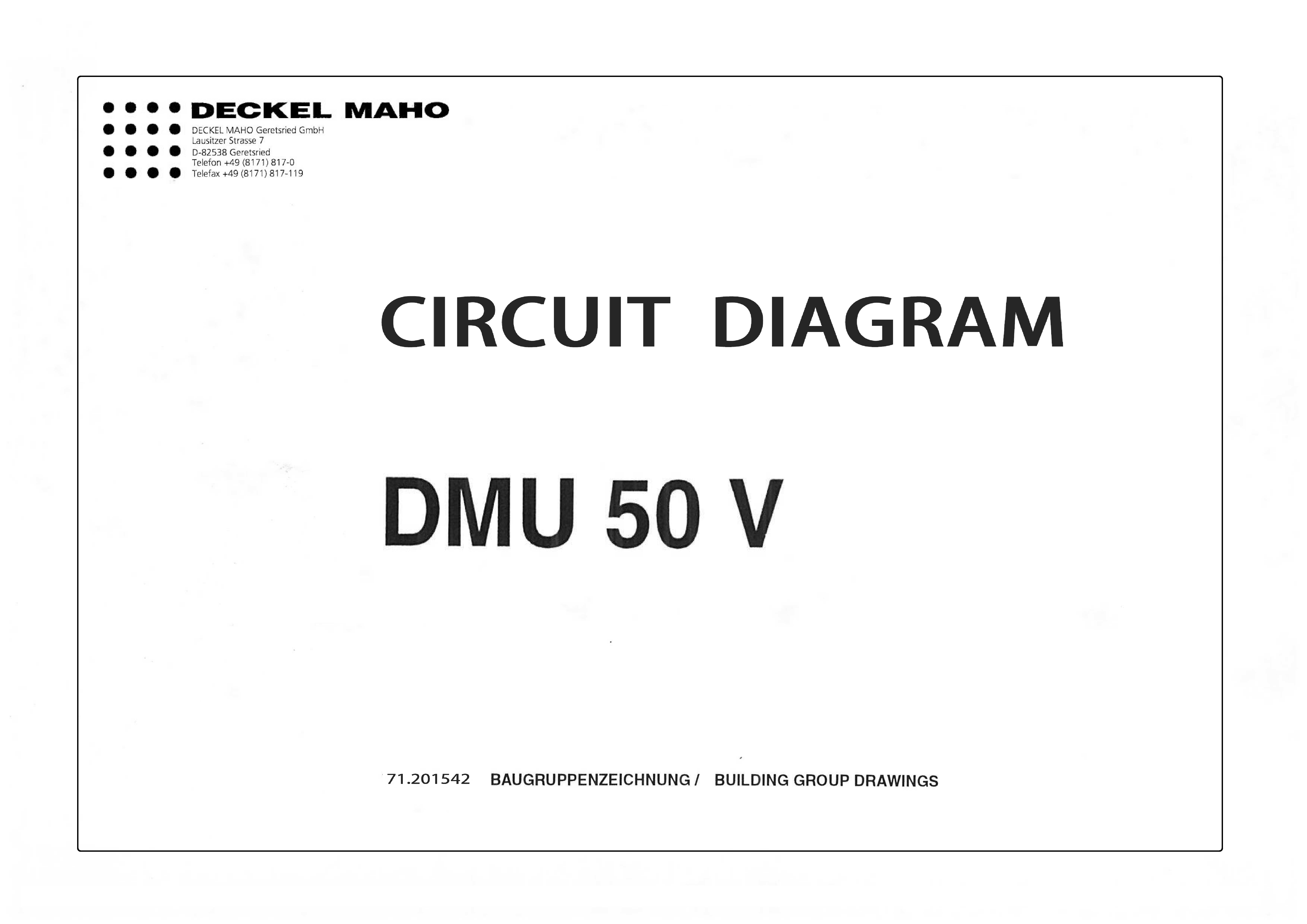 Used Manual for Used Deckel Maho Machine DMU 50V (Mill Plus) – Circ...