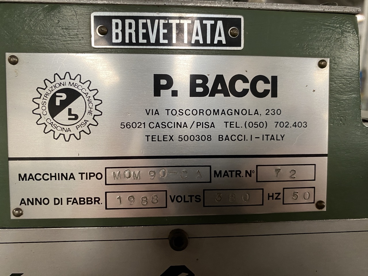 Usato Bacci MOM 90-C A Mortasatrice doppia, orizzontale e verticale...