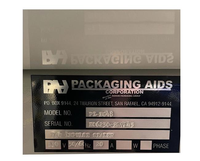 Used PACKAGING AIDS CORPORATION PAC IMPULSE SEALER PI-HG48 for Sale...