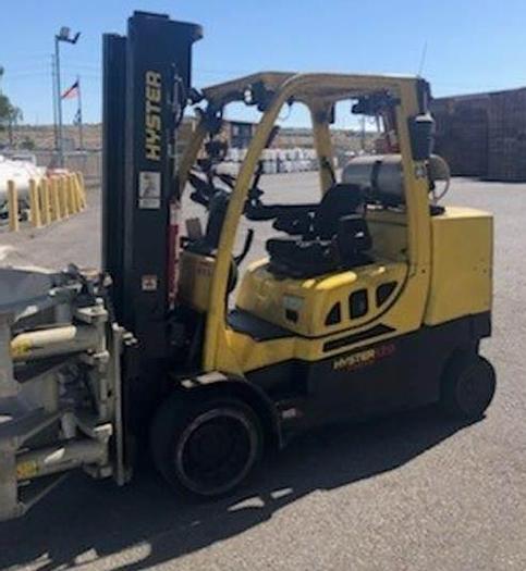 12,000 POUND HYSTER MODEL S120FTPRS CASCADE ROLL CLAMP TRUCK 2,300 ...