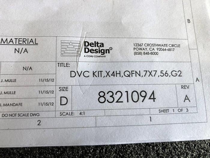 Used DELTA EDGE DE8000 TEST HANDLER KIT - Q-FPB - 140 MRQ 11x11x0.8...