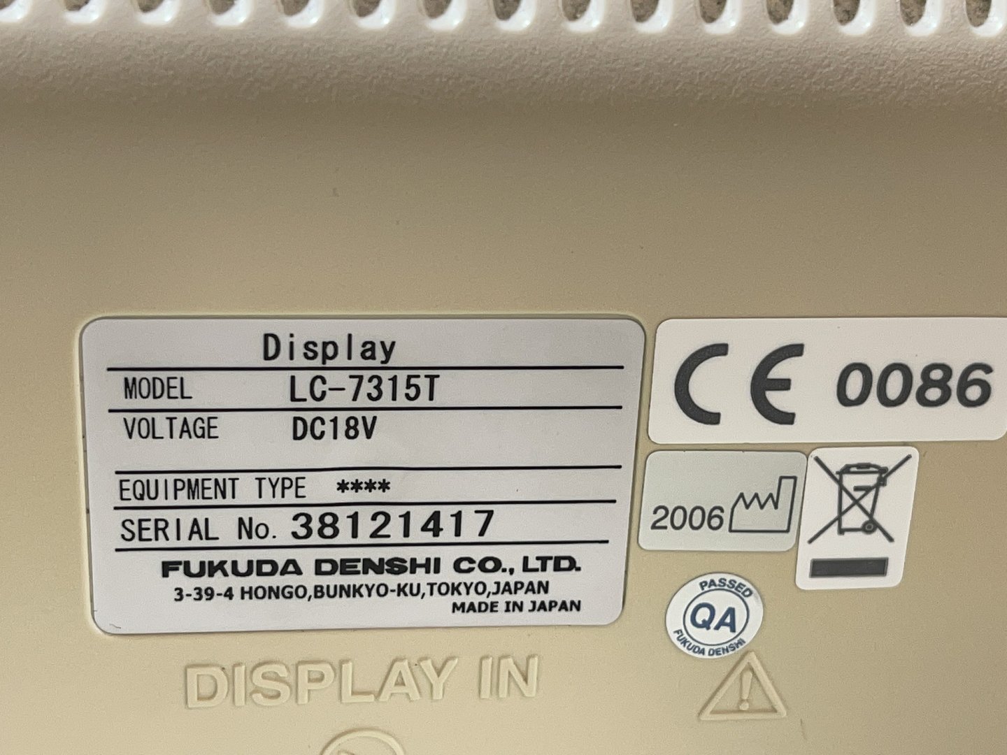 Gebraucht Sold Fukuda Denshi Patientenmonitor Dynascope DS-7300 mit HS ...