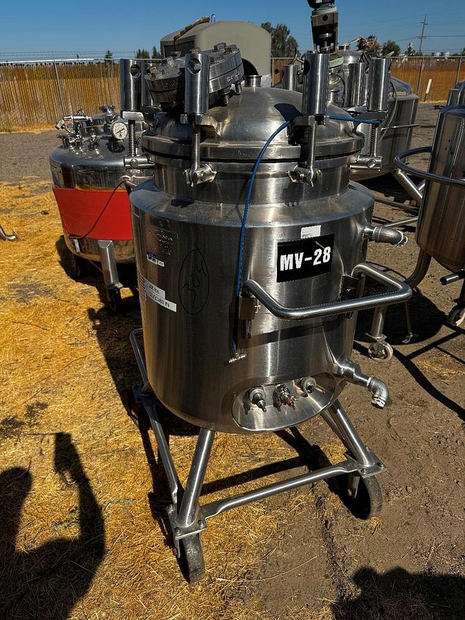 Used Tank, 39 Gallon (150 Liter), 316 Stainless Steel, Jacketed ...