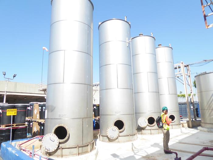 Used Tank, 4,200 Gallon, Stainless Steel, 6' Dia x 20' H, Valley ...