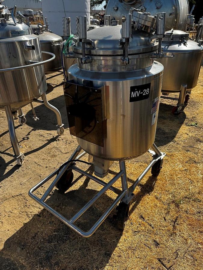 Used Tank, 39 Gallon (150 Liter), 316 Stainless Steel, Jacketed ...