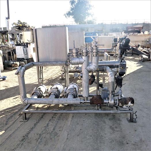 Used Heat Exchanger, Shell & Tube, S/st, Heat Transfer Pump Skid, (4 ...