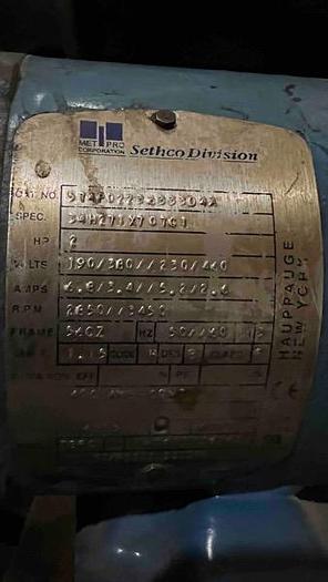 Used SETHCO 2Hp Vertical Pump-Item#487 for Sale at Used Plating ...