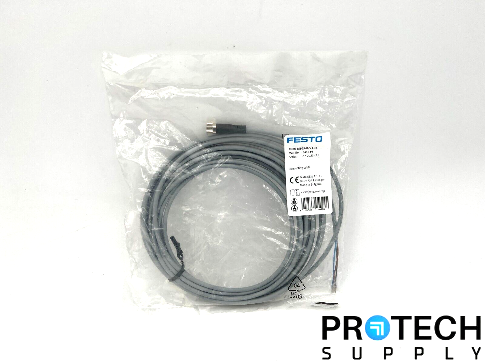 New FESTO NEBU-M8G3-K-5-LE3 Connecting Cable NEW with WARRANTY for ...