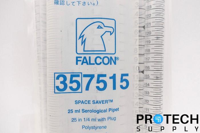 New Falcon 357515 Polystyrene Serological 25ml Pipet Pack 20 NEW fo...