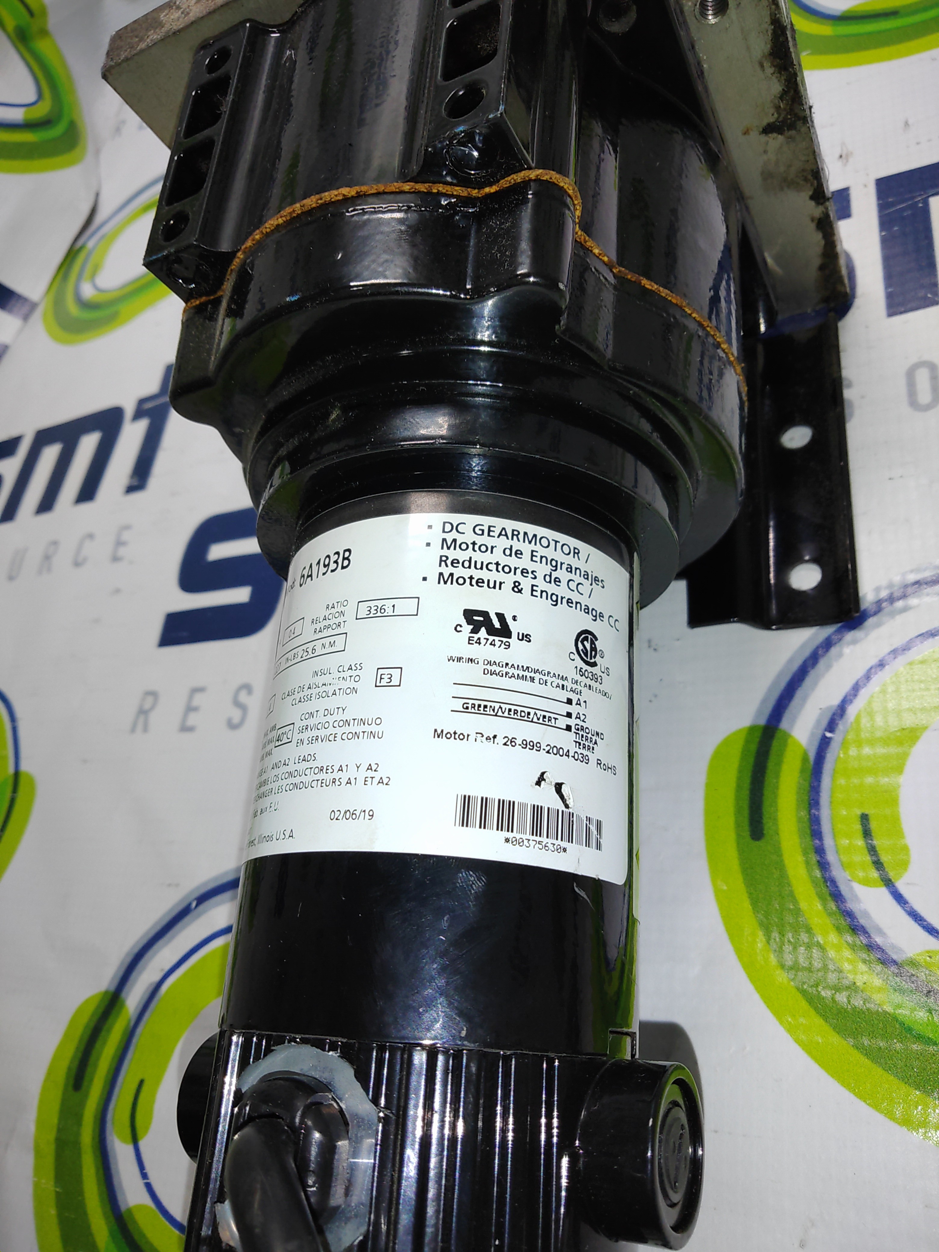 New Dayton Model 6A193 Gear Motor 5.7 RPM 1/20 hp 90VDC for Sale at SMT ...