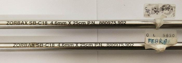 Used Agilent Zorbax SB-C18 HPLC Column - 25 cm × 4.6 mm x 5µm for Sale ...
