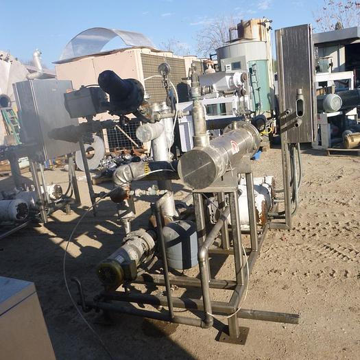 Used Heat Exchanger, Shell & Tube, S/st, Heat Transfer Pump Skid, (4 ...