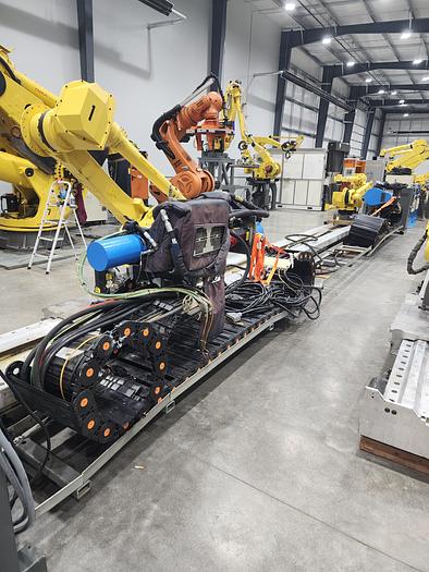 Used Dual Fanuc M-710ic/20L Industrial Robot System With 35' Track for ...