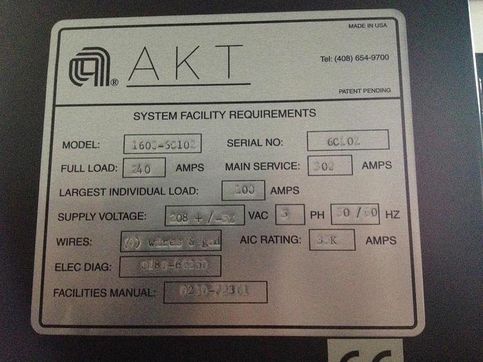 Used AMAT AKT 1600 PECVD for Sale at Tara Semiconductor Technology