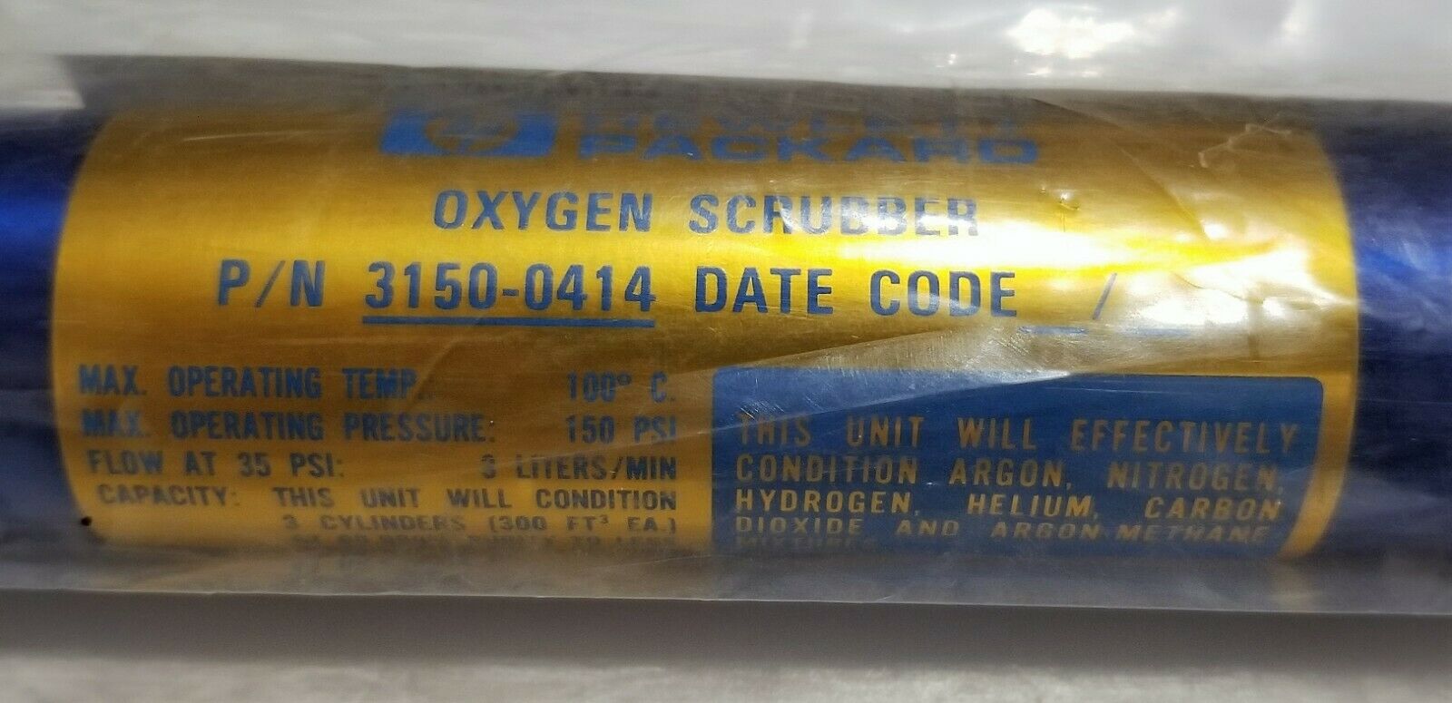 New open box Hewlett Packard 3150-0414 Oxygen Scrubber Cartridge for ...