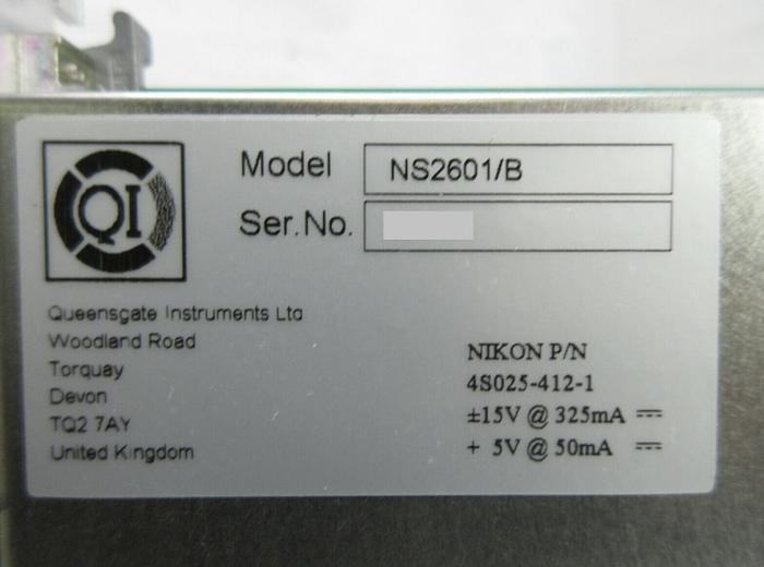 Used Queensgate Instruments NS2601/B Controller VME PCB Card Nikon ...