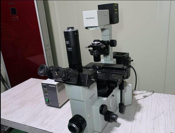 Used Olympus IX70 Inverted contrast Fluorescence Microscope for S...
