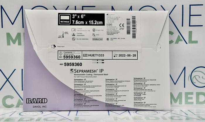 New BARD 5959360 SEPRAMESH IP PERMANENT MESH, 3" X 6" for Sale at Moxie ...