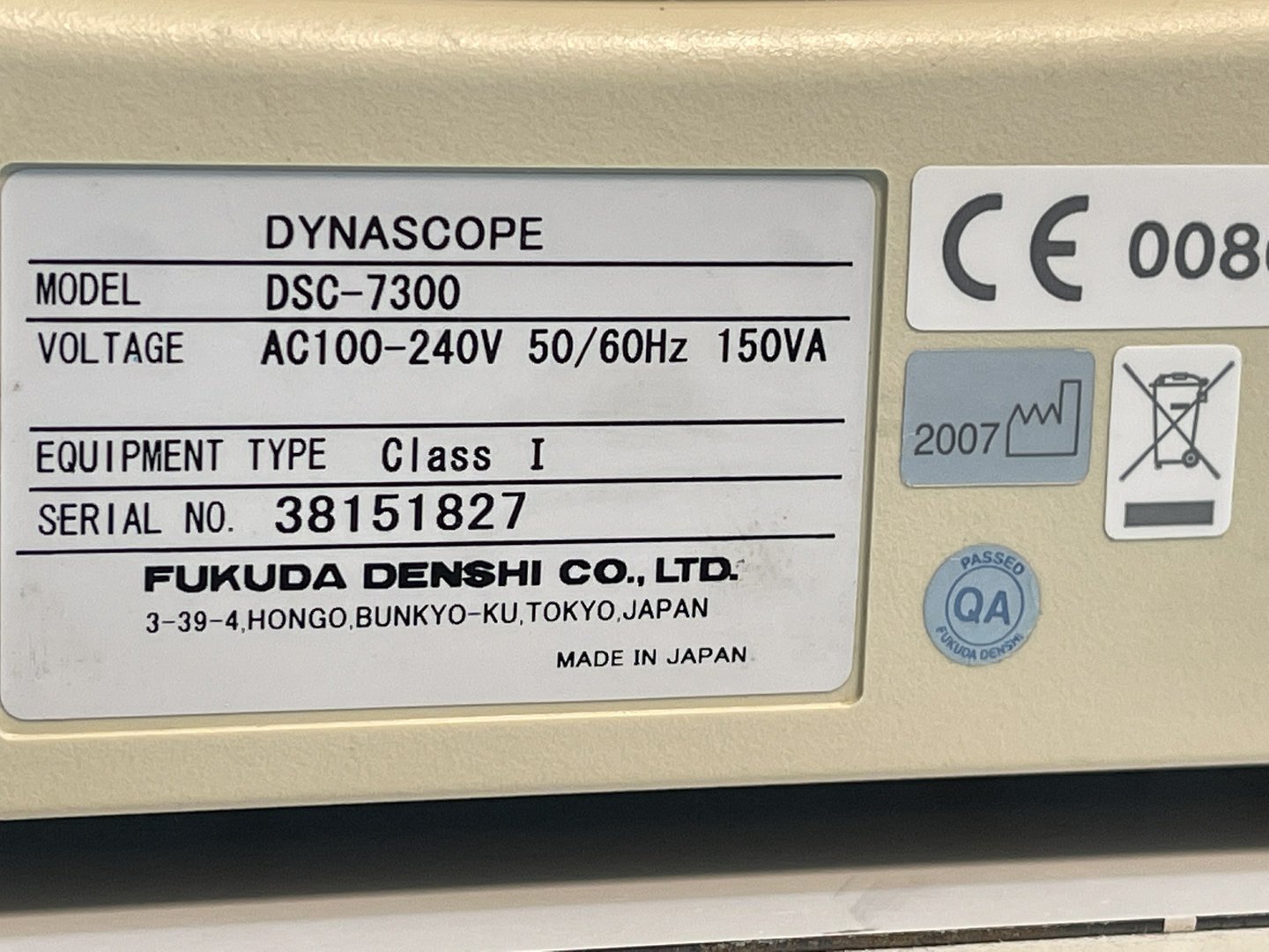 Gebraucht Sold Fukuda Denshi Patientenmonitor Dynascope DS-7300 mit HS ...