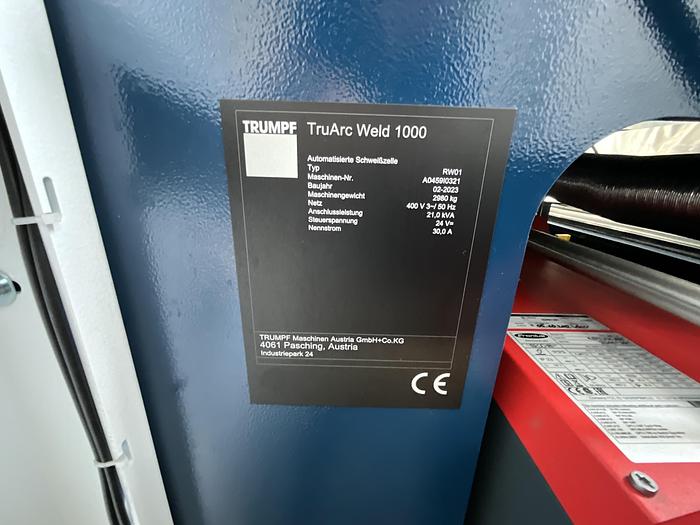 Used 2023 TRUMPF TruArc Weld 1000 Welding Robot for sale for Sale i...