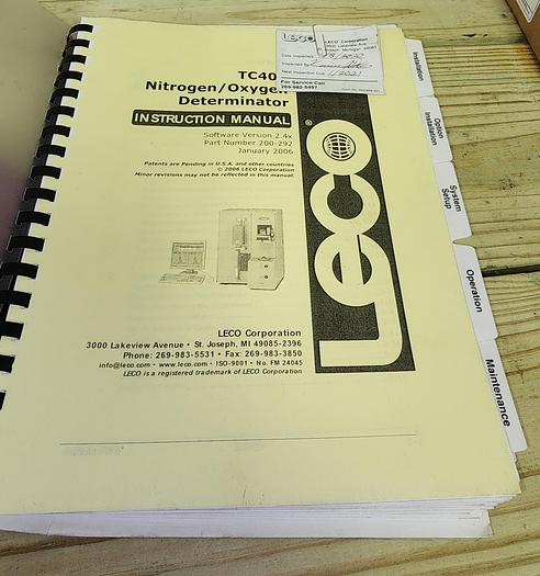 Used Leco TC40 Nitrogen/Oxygen Determinator for Sale at Furnaces, Ovens & Baths, Inc.
