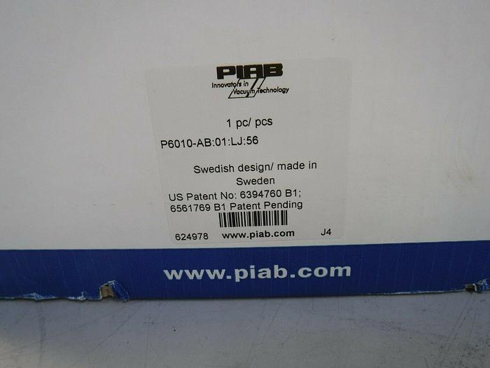 Used PIAB VACUUM P6010.AB.01.LJ.56 for Sale in Burnsville, Minnesota