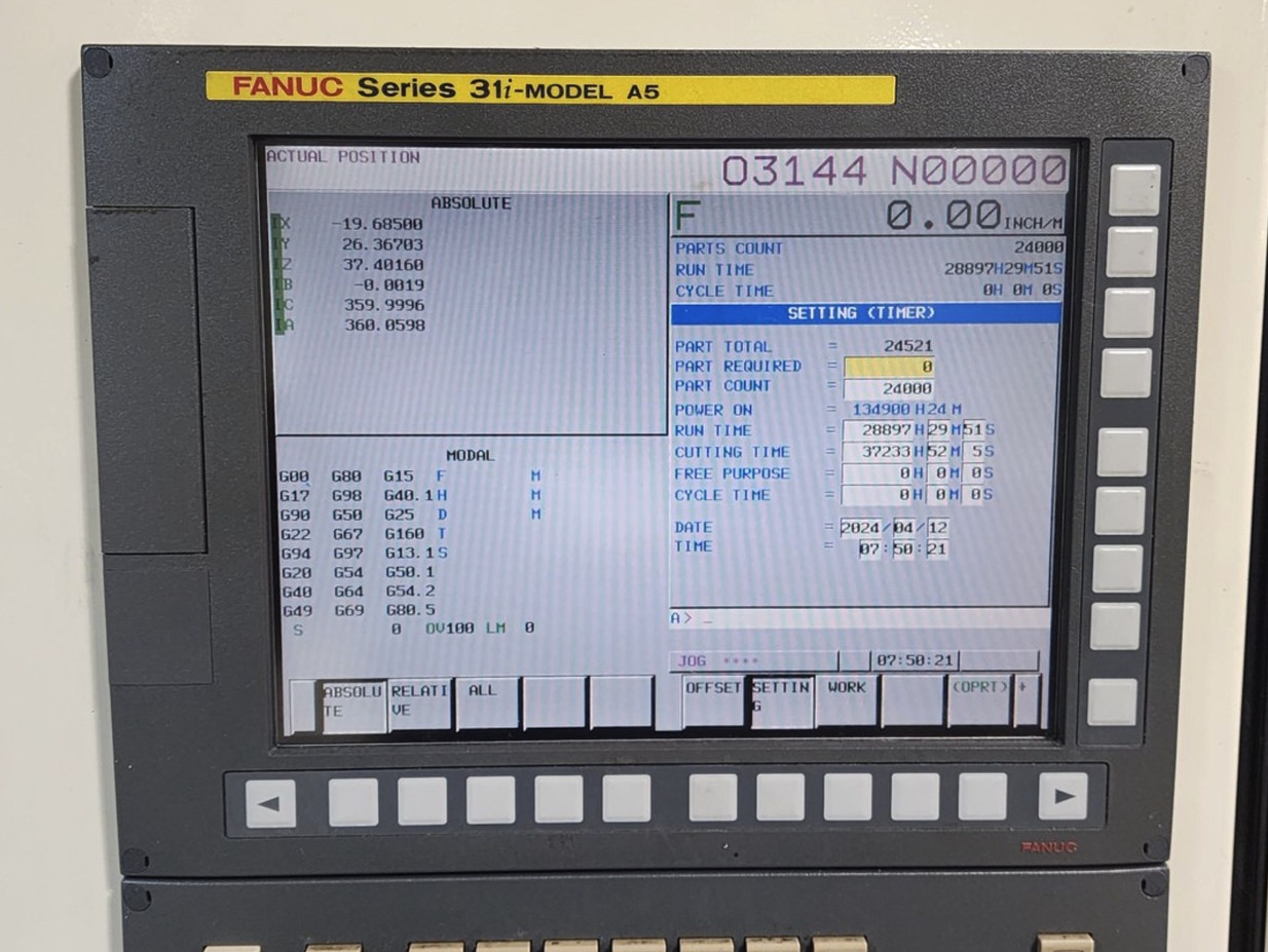 Used 2008 Yasda YBM7T 5-Axis Horizontal Maching Center for Sale in Dallas, Texas