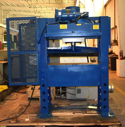 Used 200 TON PRESS MASTER "HFT-200T" H-FRAME HYDRAULIC SHOP PRESS w ...