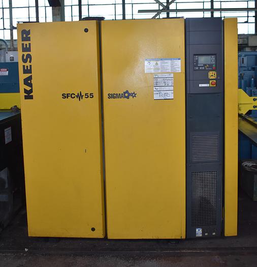 Used 75 HP KAESER "SFC55" VARIABLE-SPEED DIRECT-DRIVE ROTARY SCREW AIR ...