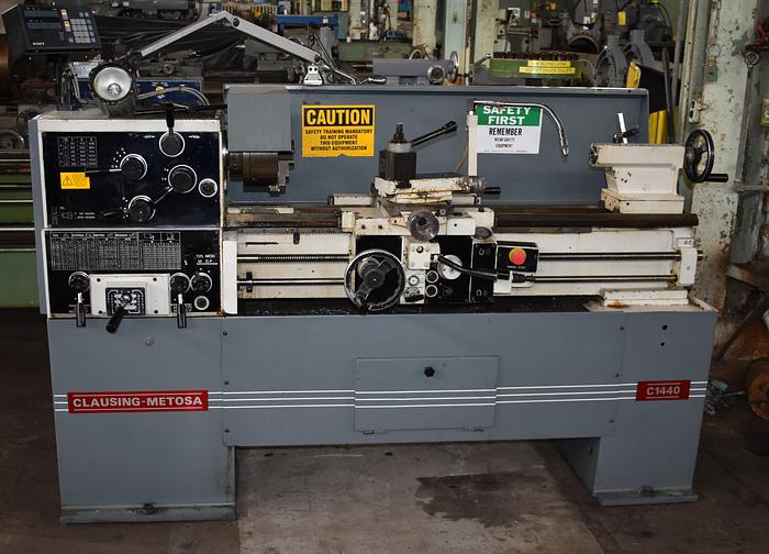 Used 14" X 40" CLAUSING/METOSA "C1440" PRECISION ENGINE LATHE w/DIGITAL ...