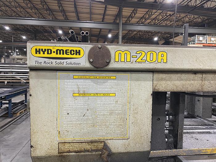 Used 20" x 30" HYD-MECH "M20A-120" AUTOMATIC MITERING HORIZONTAL BAND SAW for...