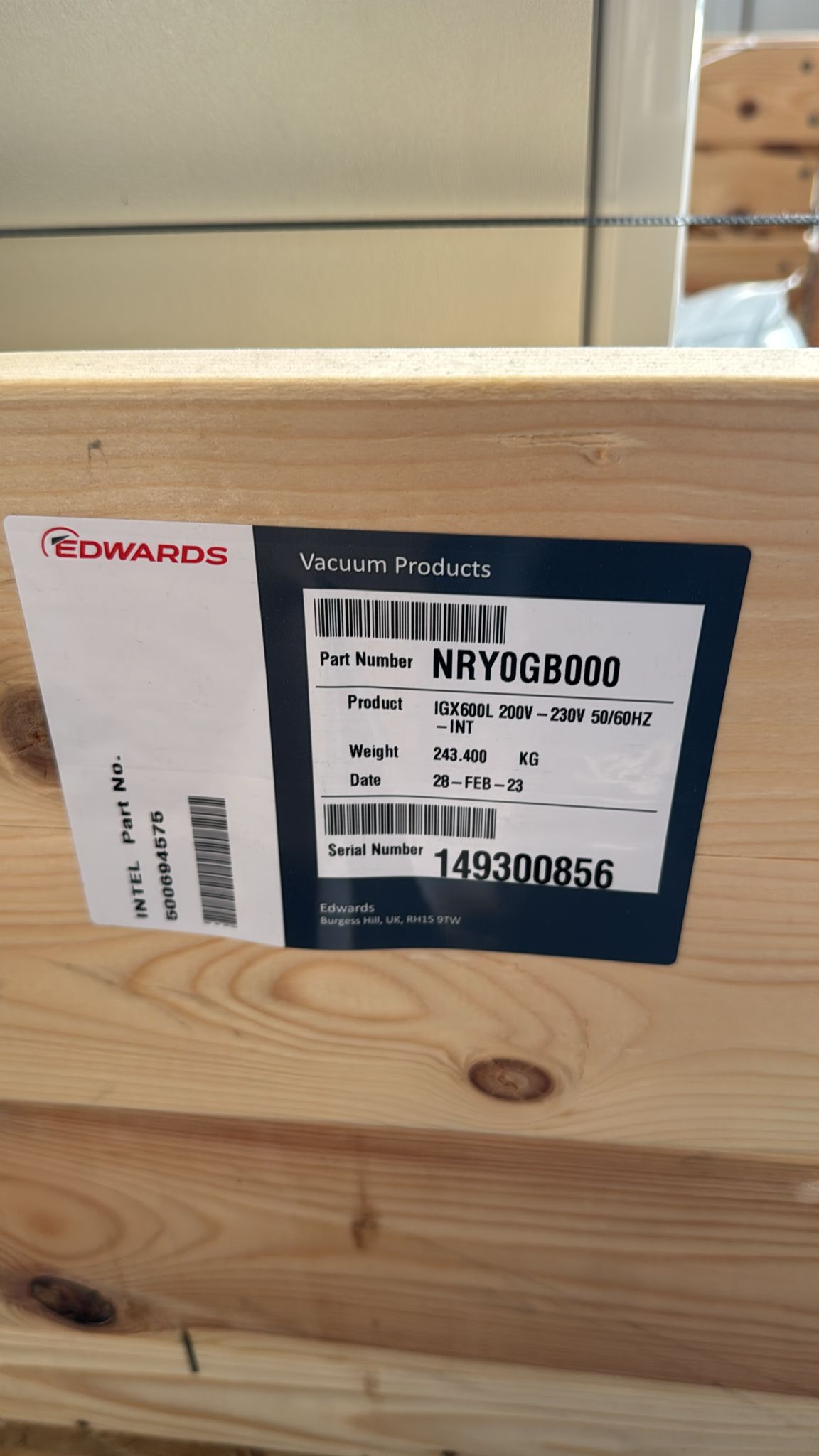 Refurbished Edwards IGX600L Vacuum Pump for Sale at Tara Semiconduc...