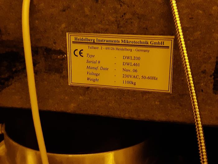 Used Heidelberg DWL200 direct laser writing system for Sale at Tara...