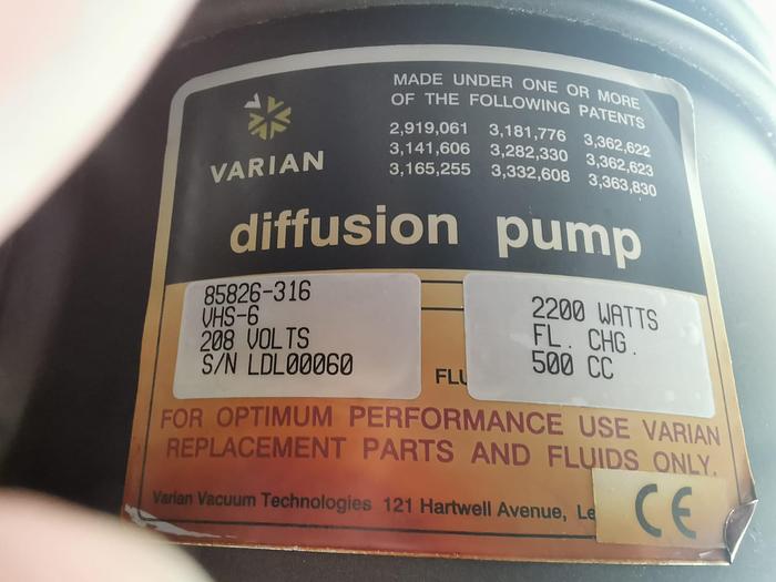 Used Eaton Nova 6200AV Varian Diffusion Pump for Sale at Tara Semic...
