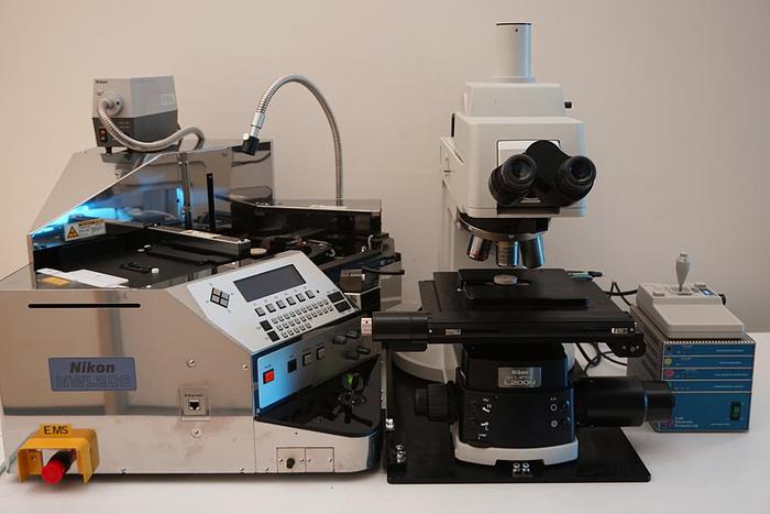 Used NIKON Nikon Eclipse L200N microscope, NWL200TMB wafer loader,